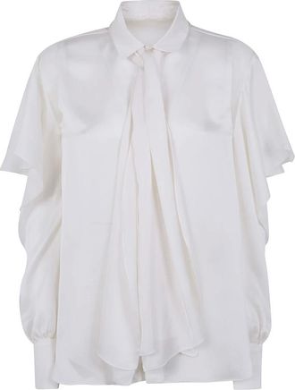 sacai Femme, Blouses et Chemises, Beige, Taille: 40 FR Chemise en satin