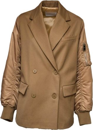 Dondup Femme, Vestes, Beige, Taille: 38 FR Peacoat doppiopetto