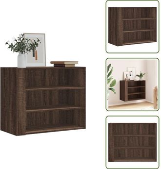 vidaXL Wandregal Braun Eichen-Optik 75x35x60 cm Holzwerkstoff - Wandregal - Wandregale - Wandschrank - Regal Wandmontage