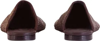 Bottega Veneta Rhinestone-Embellished Slippers - Brown