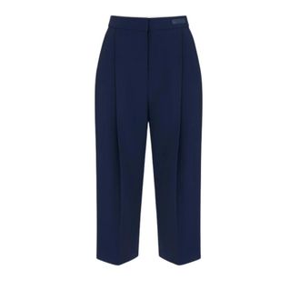 Elisabetta Franchi Leichte Hose aus Kreppstoff - - Trousers - Damen - Blau - S