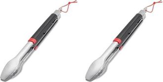 Weber Grillzange (40cm), aus Edelstahl, mit Komfortgriff und praktischem Verschlusssystem, sp&uuml;lmaschinenfest f&uuml;r einfache Reinigung, mit Schlaufe zum Aufh&auml;n