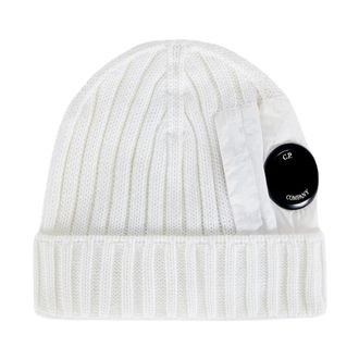 C.P. Company C.p. Company, Homme, Accessoires, Blanc, Taille: ONE Size Bonnet en laine