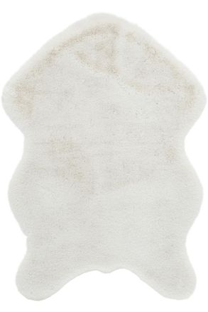 Boxxx Kunstfell Moni, Weiß, Textil, Fell, Tierform, 60x90 cm, Reach, AZO-frei, Bsci, für Fußbodenheizung geeignet, waschbar, rutschfeste