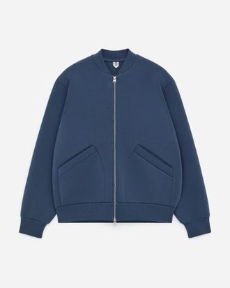 Arket Neoprenjacke Mit Rei&szlig;verschluss -Blau