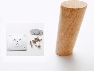 Generic 4er-Set M&ouml;belbeine aus Holz, 6-70 cm (2,36-27,56 Zoll), Sofaf&uuml;&szlig;e, Bettbeine aus massivem Gummibaumholz(10cm-Angled Legs)