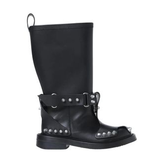 Alexander Wang Nieten Lederstiefel - - Shoes - Damen - Schwarzk - 36 EU