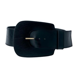 Sportmax Femme, Accessoires, Noir, Taille: M/L Ceinture Maxi en Cuir