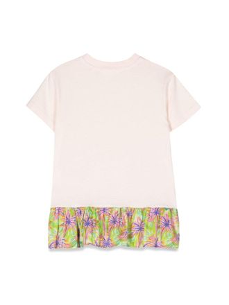 Palm Angels Ruffled Cotton Tee Dress - Pink