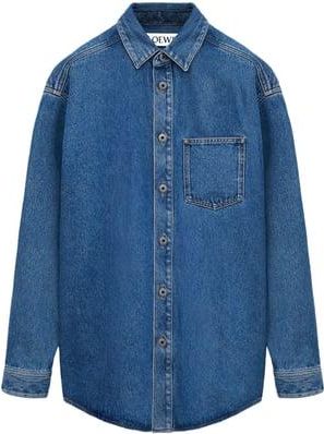 Loewe Surchemise Anagram en denim de coton
