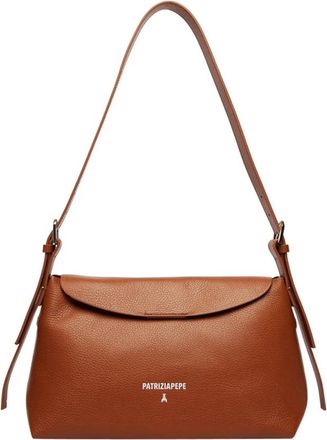 Patrizia Pepe Femme, Sacs, Brun, Taille: ONE Size Sac Bandouli&egrave;re en Cuir