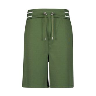 Balmain Homme, Shorts, Vert, Taille: L Shorts Sportifs Vert Olive avec Patch