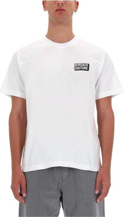 Versace Jeans Couture Homme, Tops, Blanc, Taille: S Logo Patch T-Shirt