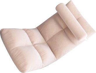 Generic Qcwwy Klappbarer Sofastuhl, Verstellbare R&uuml;ckenlehne, Bodenstuhl mit Robustem Metallrahmen und Flanellbezug, f&uuml;r Erwachsene, Gaming, Lesen, Nickerchen