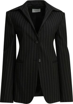 Sportmax Femme, Vestes, Noir, Taille: 38 FR Blazer ajust&eacute; en gabardine stretch