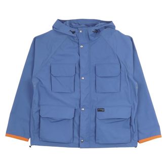 Fay Homme, Vestes, Bleu, Taille: L Coupe-vent en nylon avec capuche et poches