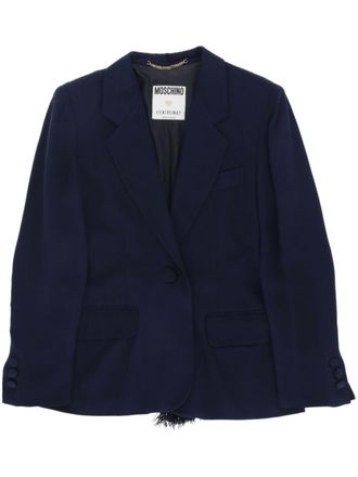 Moschino blazer &agrave; franges (ann&eacute;es 2000) - Bleu