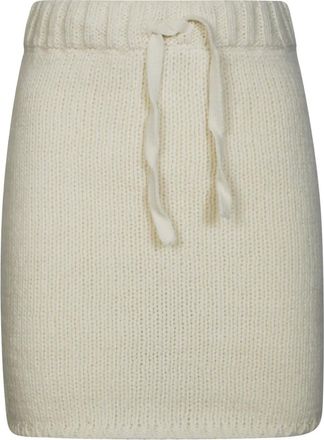 Fiorucci jupe en maille à lien de resserrage - Blanc