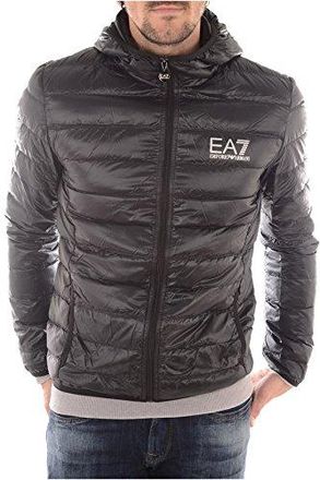 Emporio Armani EA7 Train Core Hooded Down Jacket Veste matelass&eacute;e, Noir, X-Large Homme