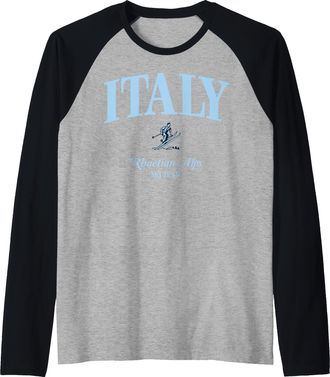 Trendy Apparel Italy Rhaetian Alps Ski Team Ski Jumping Raglan