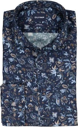 Olymp Herren Hemd blau Baumwolle