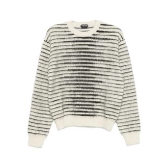 Tom Ford Rundhals-Strickpullover - - Knitwear - Herren - Beige - L
