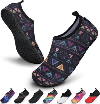 Saguaro Damen Herren Badeschuhe Wasserschuhe Schwimmschuhe Männer Frauen Barfußschuhe für Strand,Pool,Meer,Wassersport,Surfen,Aqua Cycling,Segeln,Bootfahren,W