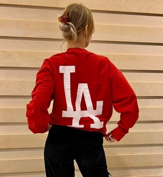 Worldclassca Longsweatshirt Worldclassca Oversized LA Sweatshirt Lounge Homewear Sweater Pulli