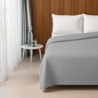 Generico Steppdecke für Einzelbett, 170 x 250 cm, Mini-Seersuck, Grau