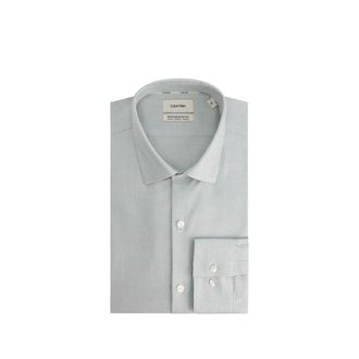 Calvin Klein Chemise droite &agrave; motif en coton m&eacute;lang&eacute;