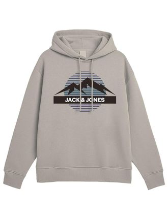 Jack & Jones Herren Jjpeak Sweat Hood Kapuzenpullover, Moonbeam, S