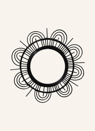 Kayoom Rattan Spiegel Aina 325 schwarz