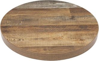 Bolero Ibiza Plateau de Table Rond 600 mm - Effet Bois Vielli - Bolero