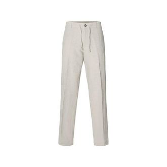 Selected Pantalon droit en lin et coton