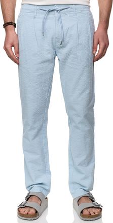 Indicode Herren INWebb Seersuckerhose aus Baumwolle | Herrenhose Freizeithose M&auml;nner Sky Way, L