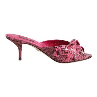 Dolce & Gabbana Rosa Pythonleder Absatzsandalen - - Shoes - Damen - Rosa - 37 EU
