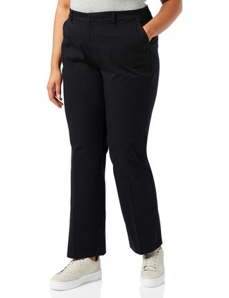 Dickies Trousers for Women, Perfect Fit Straight Leg Pants, Action Flex Technology, Black, 27W