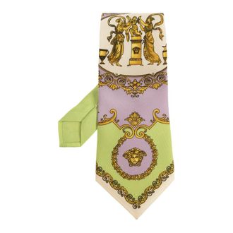 Versace Homme, Accessoires, Multicolore, Taille: ONE Size Printed Silk Twill Tie