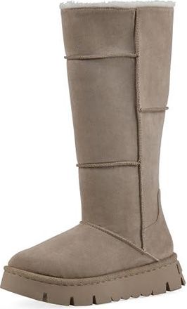 White Mountain Femme Tru Bottes Hautes doubl&eacute;es &agrave; Plateforme, Beige fonc&eacute;, 38.5 EU
