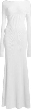 A.W.A.K.E. robe longue à épaules dénudées - Blanc