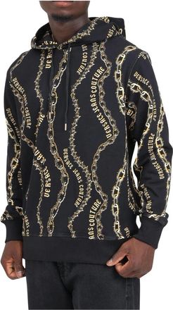 Versace Jeans Couture Homme, Sweatshirts et sweats &agrave; capuche, Noir, Taille: XL Felpa cappuccio