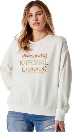 Kaporal Femme, Sweatshirts et sweats à capuche, Blanc, Taille: 36 FR T-shirt Manches Courtes Blanc