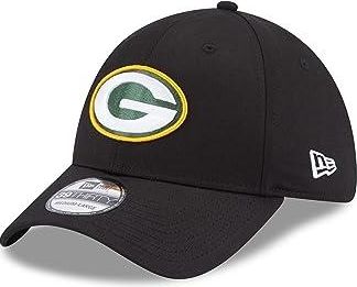 New Era Green Bay Packers NFL Fankappe Schwarz Stretch Cap Teamlogo Basecap