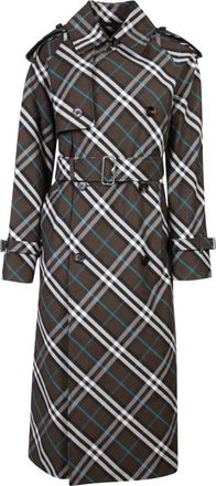 Burberry Femme, Manteaux, Noir, Taille: 32 FR Check Trench Coat