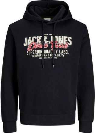 Jack & Jones Plus Size Hoodie JJELOGO SWEAT HOOD 2 COL 24/25 NOOS PLS mit Logo Frontprint