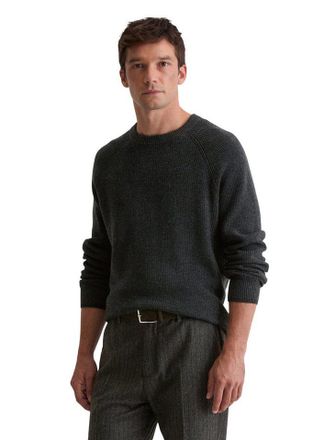 Marc O'Polo Rundhalspullover aus weichem Baumwoll-Schurwoll-Mix