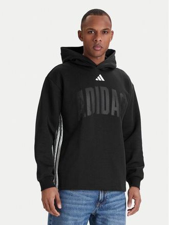 adidas Sweatshirt Stadium Graphic KD0287 Schwarz Loose Fit