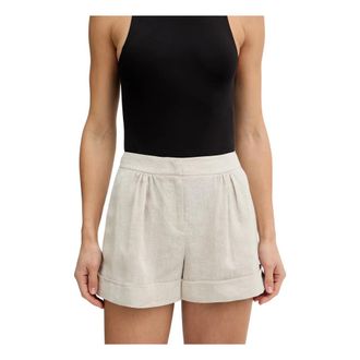 Twinset Shorts pliss&eacute;s - Femme - Shorts - Beige - Taille: 42 FR