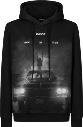 Dondup Homme, Sweatshirts et sweats &agrave; capuche, Noir, Taille: S maglieria e felpe poliestere