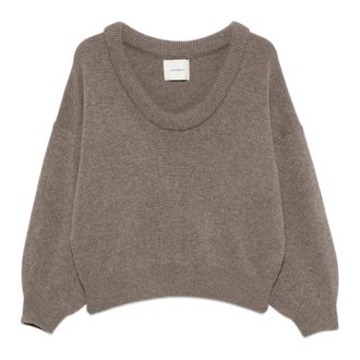 Lisa Yang Pull Cachemire D&eacute;collet&eacute; Bardot - Femme - Pulls - Brun - Taille: 36 FR